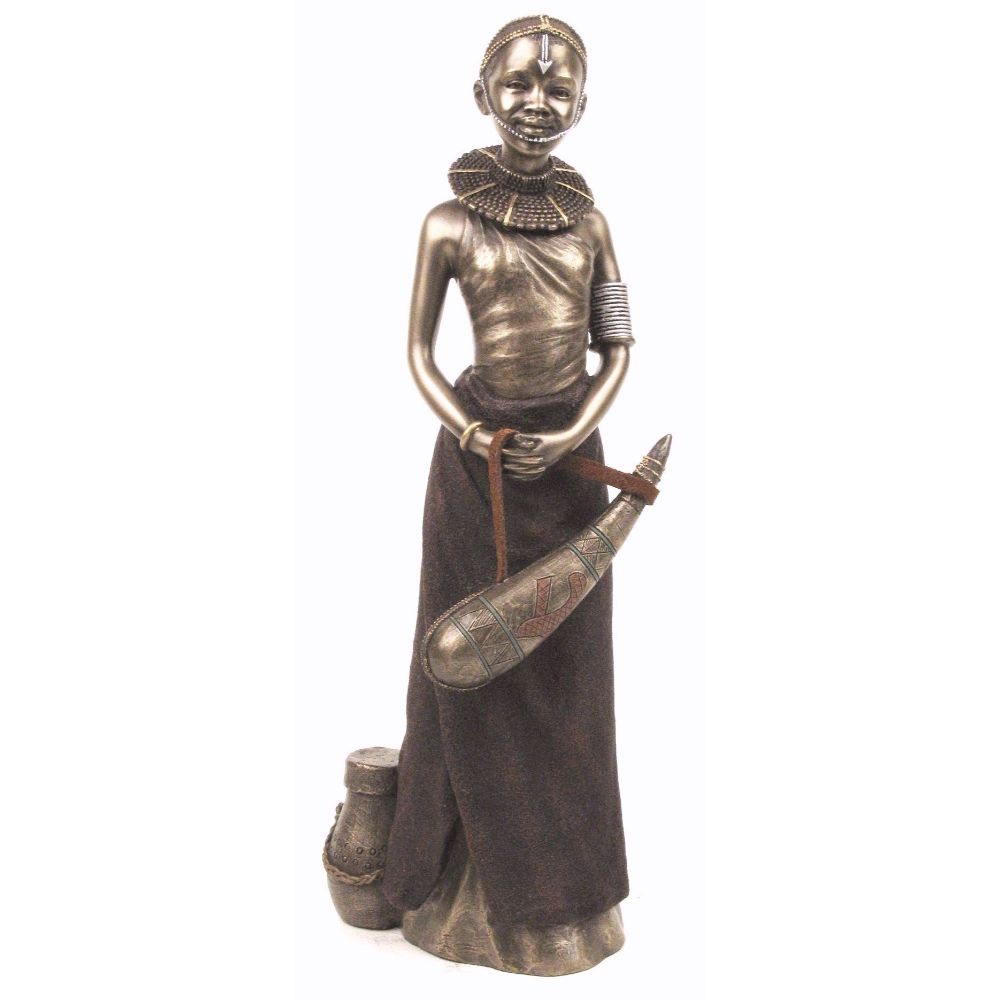 Kikora African Figurine Bronze Sculpture – GoodiesHub.com